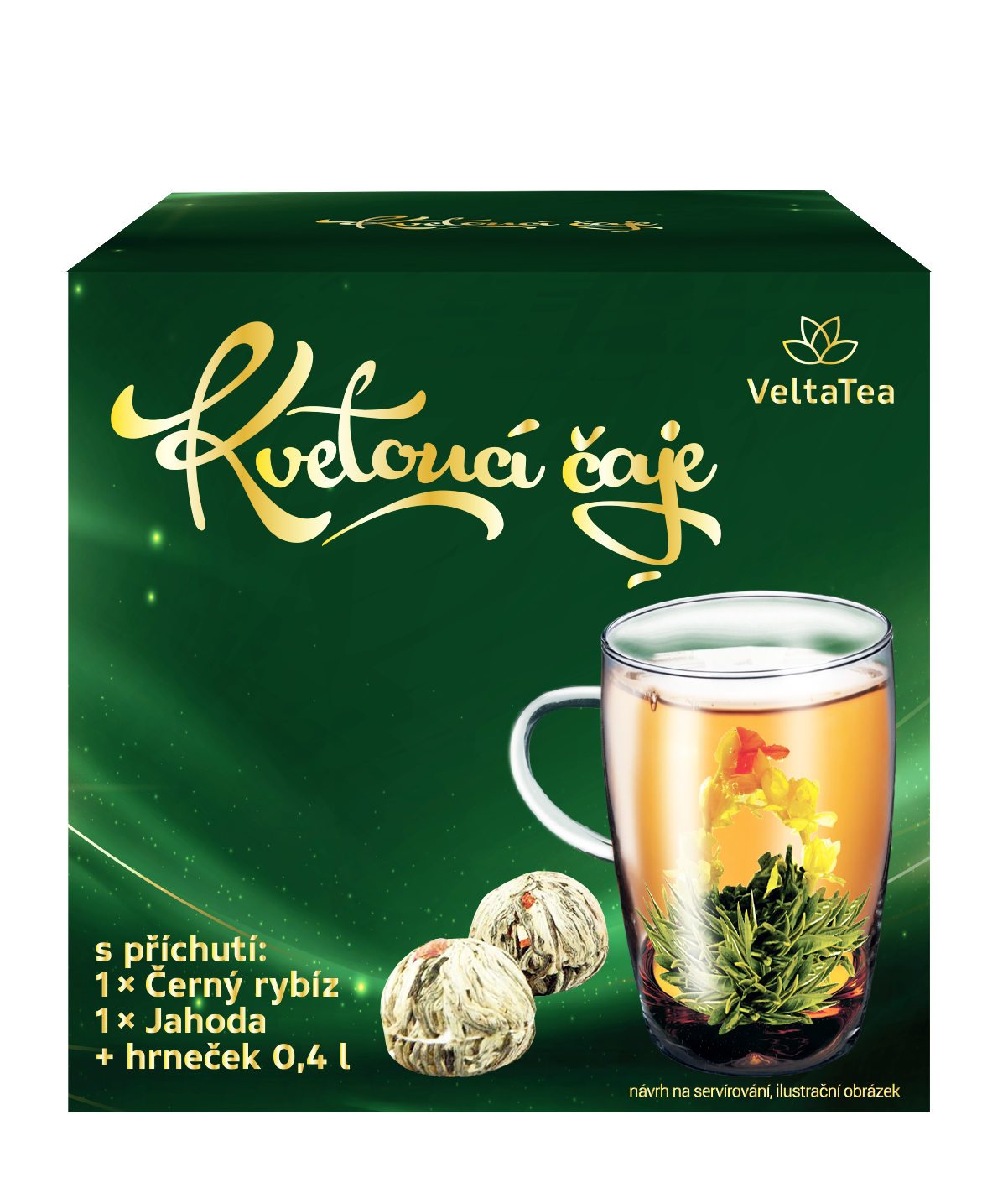 VELTA TEA Dárková kazeta Zelené kvetoucí čaje 2 ks + hrneček ZELENÁ ... VELTA TEA Dárková kazeta Zelené kvetoucí čaje 2 ks + hrneček ZELENÁ ...